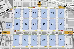 Trade Fair Center Messe München hall overview