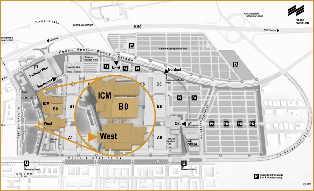 Plan of LOPEC halls & fairgrounds map—find your way around