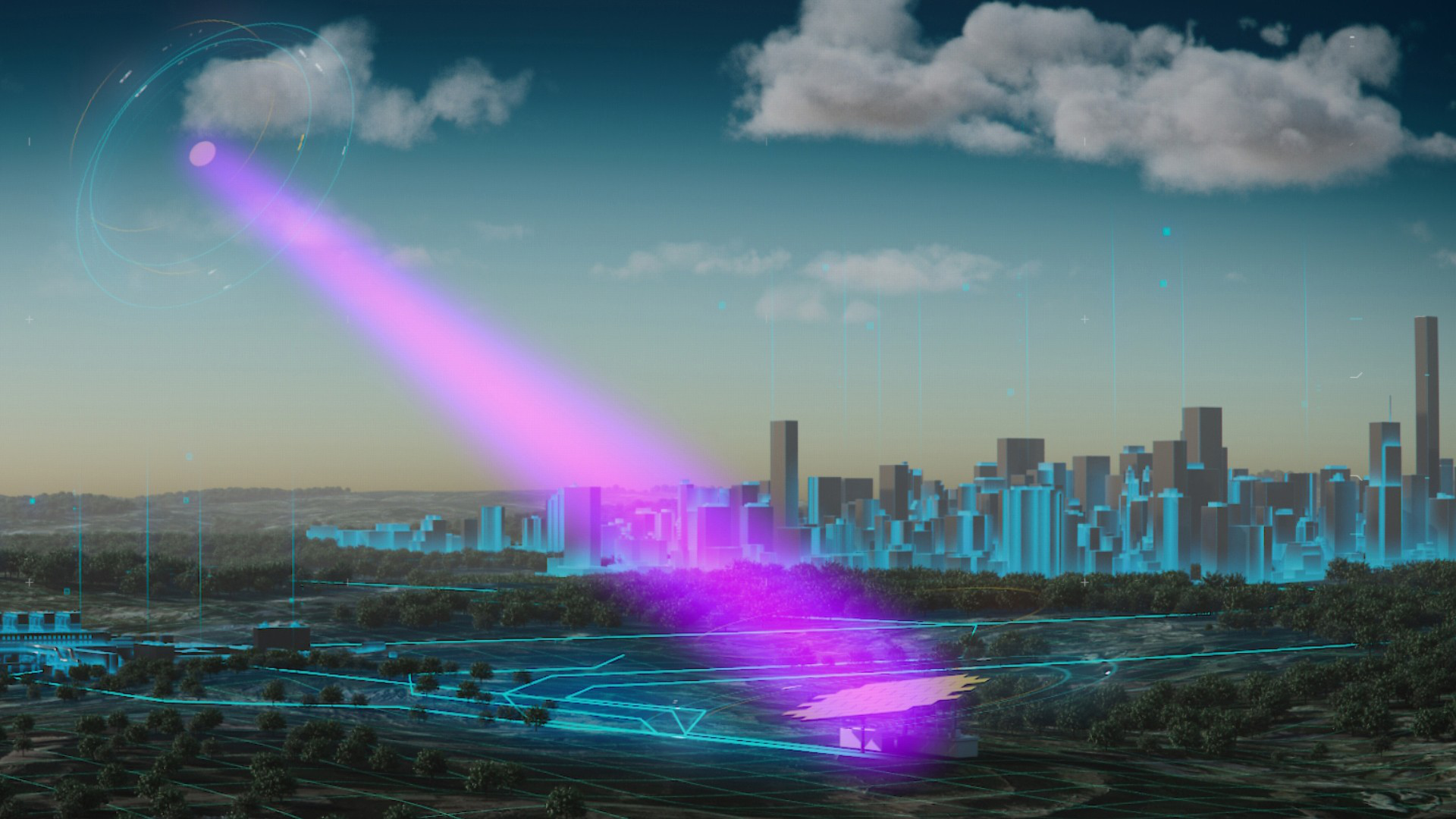 Microwaves transmit solar power from space