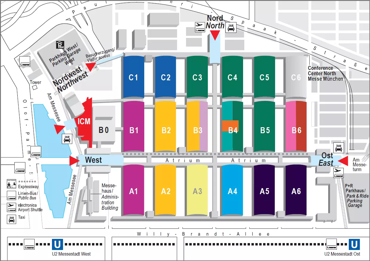 Fairgrounds map, hall diagram | electronica