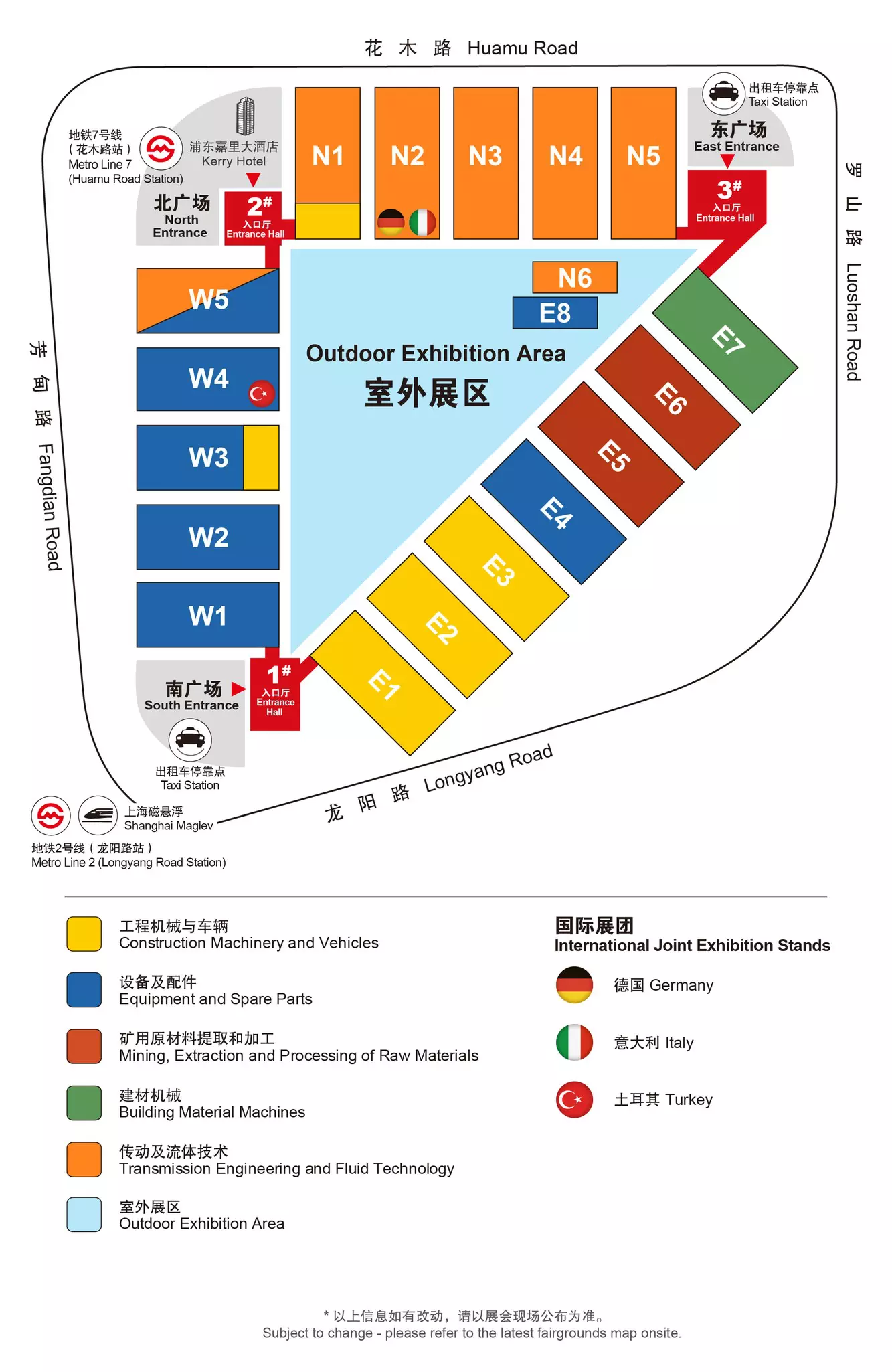 Exhibition sectors