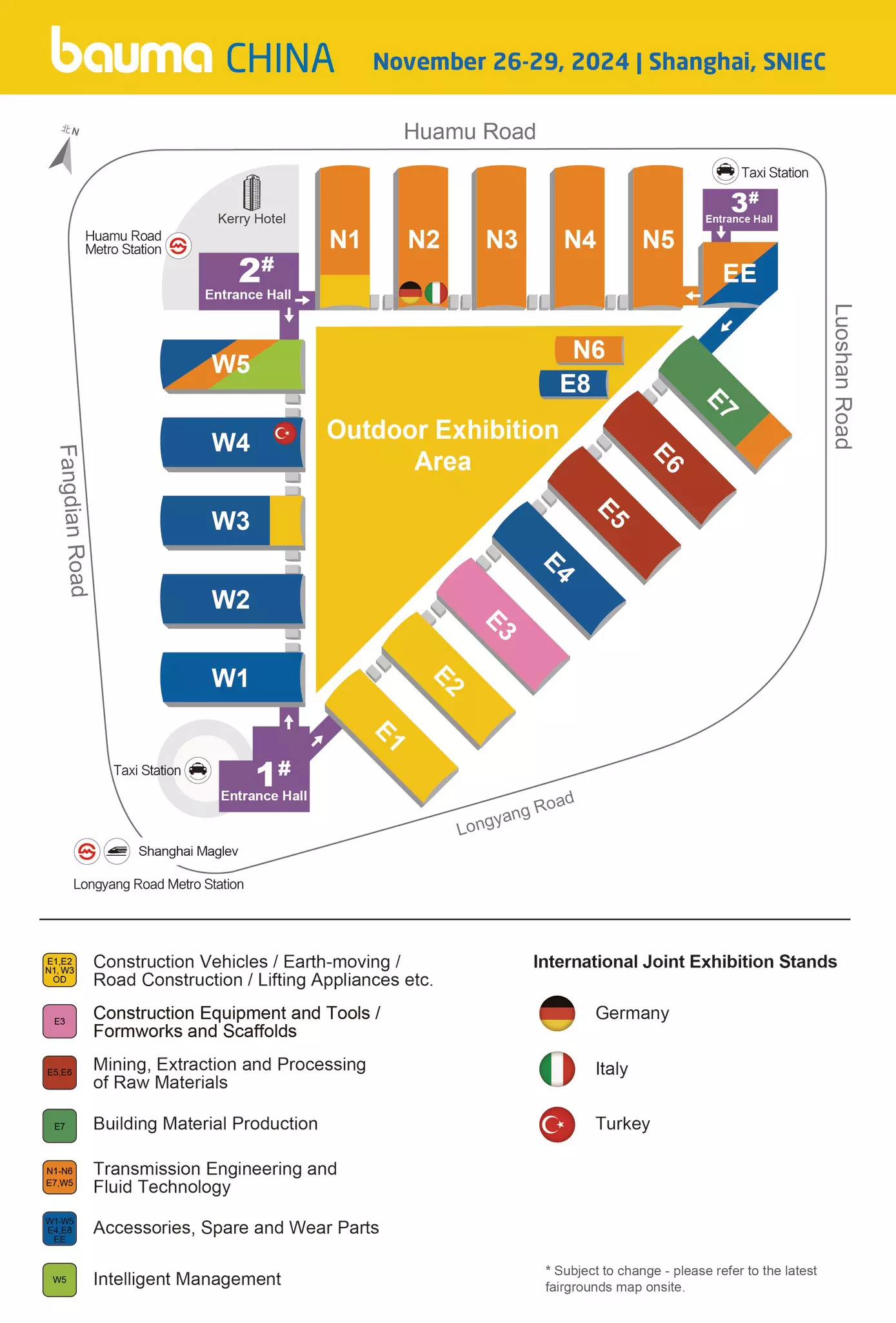 Exhibition sectors