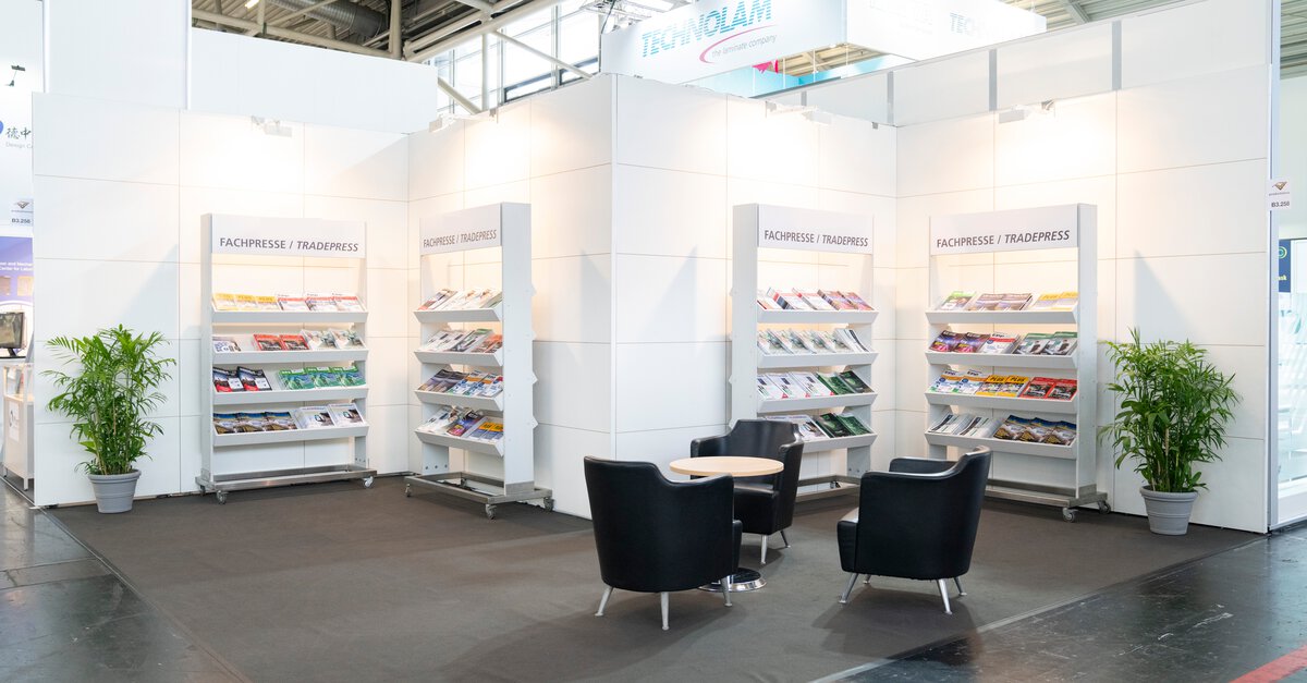 Trade press display: Have your publications on display